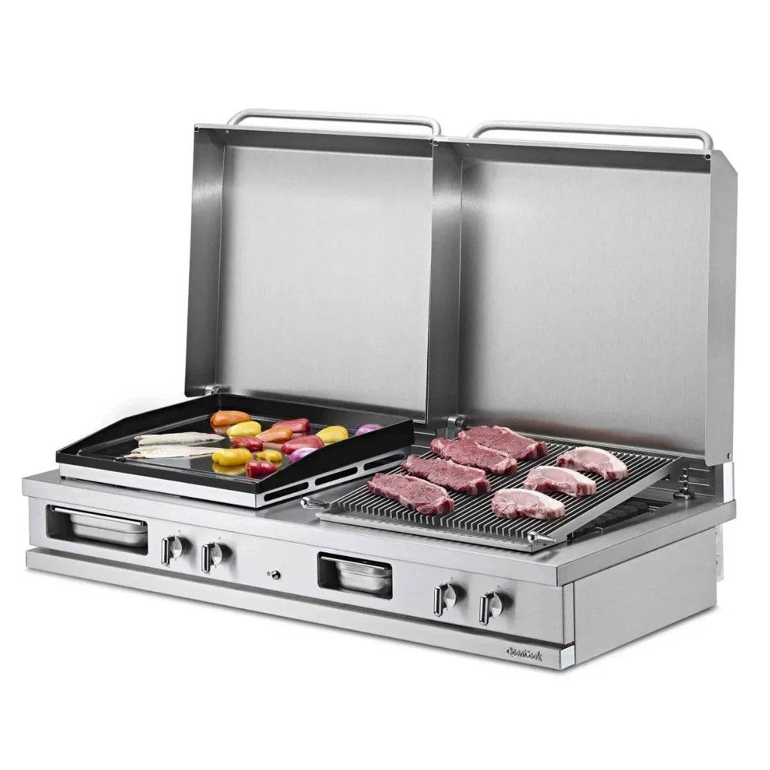 Lacanche Open' Cook - 1400mm Wide Integrated Enamelled Plancha and Lava ...