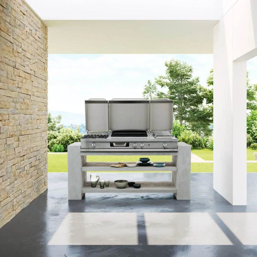 Lacanche Open' Cook - 1500mm Wide Integrated Hob with Enamelled Planch ...