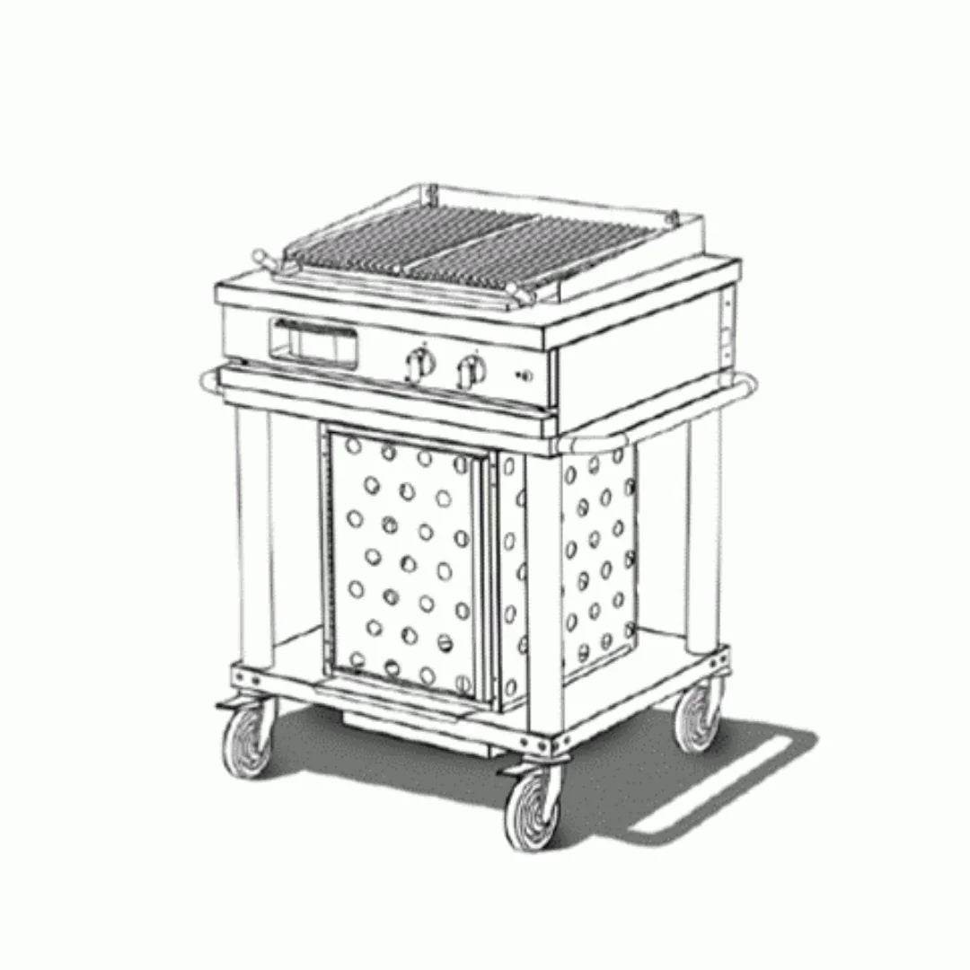 Lacanche Open Cook Lava Rock Grill Mobile Module – Carvers Interiors