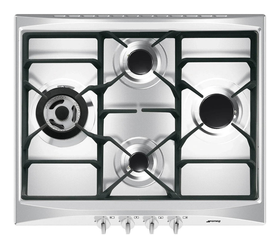 Smeg 90cm Classic Gas Hob, Black - Carvers Interiors